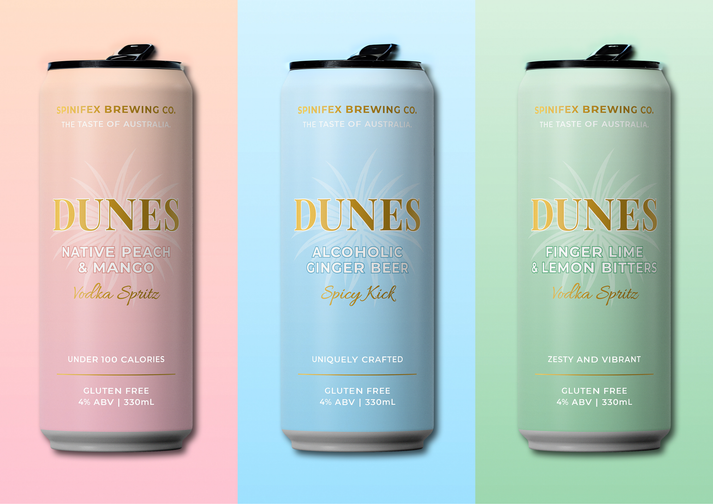 DUNES | Native Peach & Mango Vodka Spritz | 4.0% ABV | Carton (16 ...